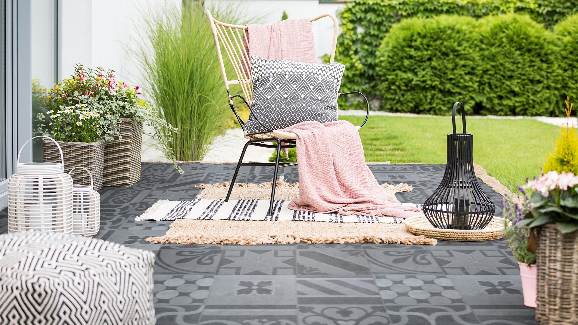 Gardenlux Select Decor keramische tuintegels in 3 patronen